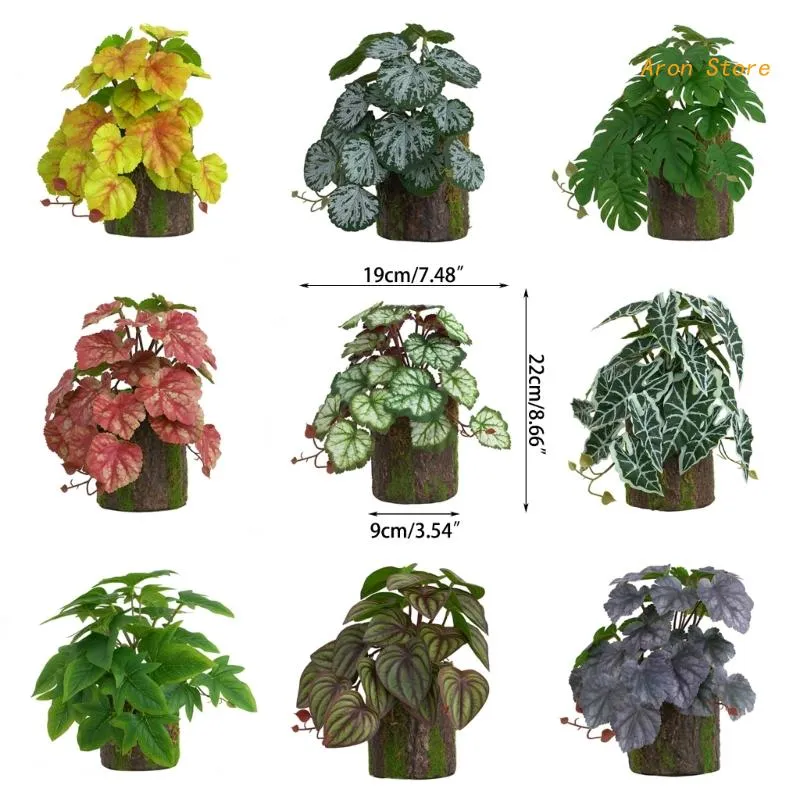 Artificial Plants For Reptile Habitat Decor Terrarium Bonsai Bendable ...