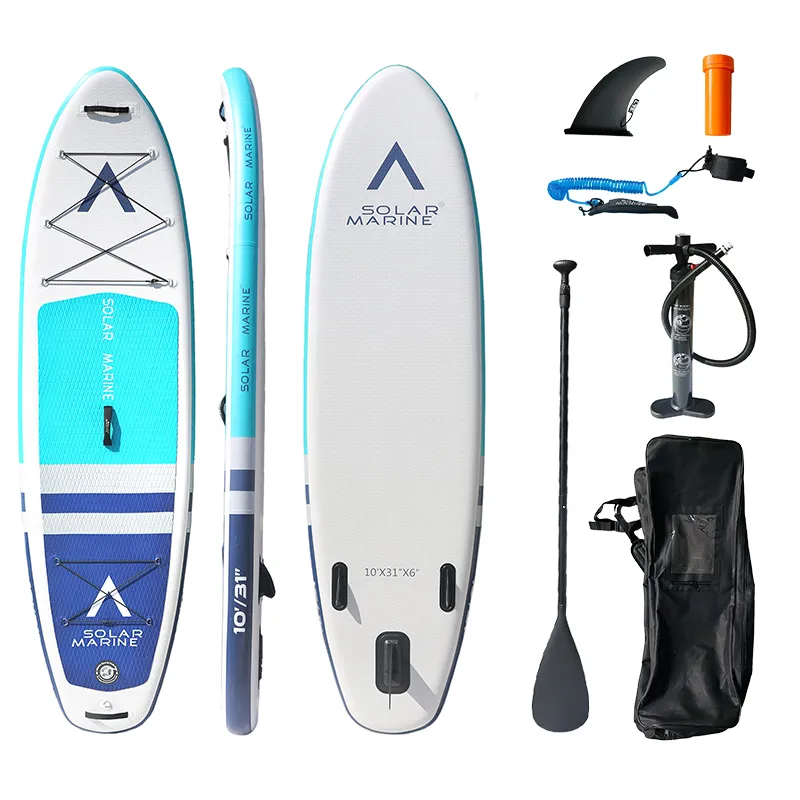Non Slip Solar Marine Inflatable Surfboard Set With Stand For Up Paddle ...