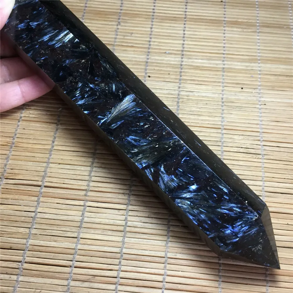 Natural Star Leaf Stone Fireworks Crystal Wand for Healing, Spiritual ...