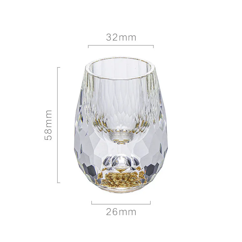 High End Crystal Glass White Gold Cup Set With Double Bottom And Gold ...