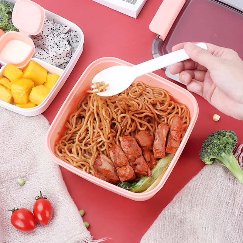 Tropical Paradise: Leakproof Bento Lunch Box with Spoon for Students ...