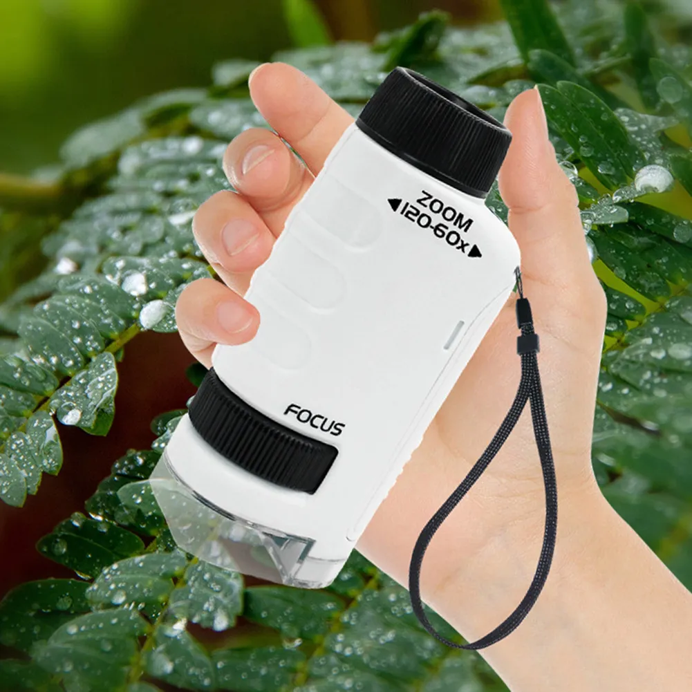 Portable Microscope Camera, Mini Handheld Microscope with LED Light ...