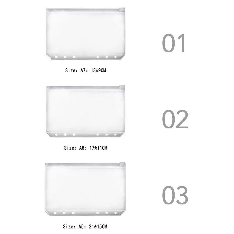 Clear Binder Pockets A5/A6/A7, Zipper Folders For Document Storage ...