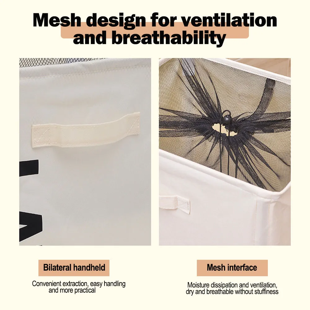 Large Laundry Hamper with Wheels, Durable Fabric, Collapsible Design, 2 ...