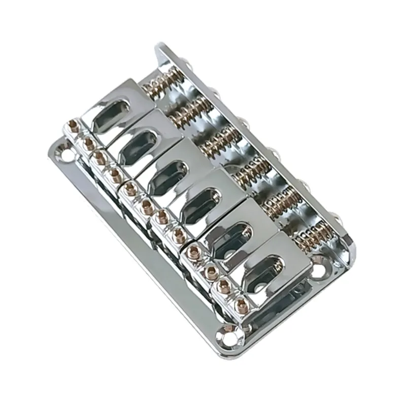 6 String Hardtail Bridge For Cigar Box Guitar Top Load Fixed Saddle ...
