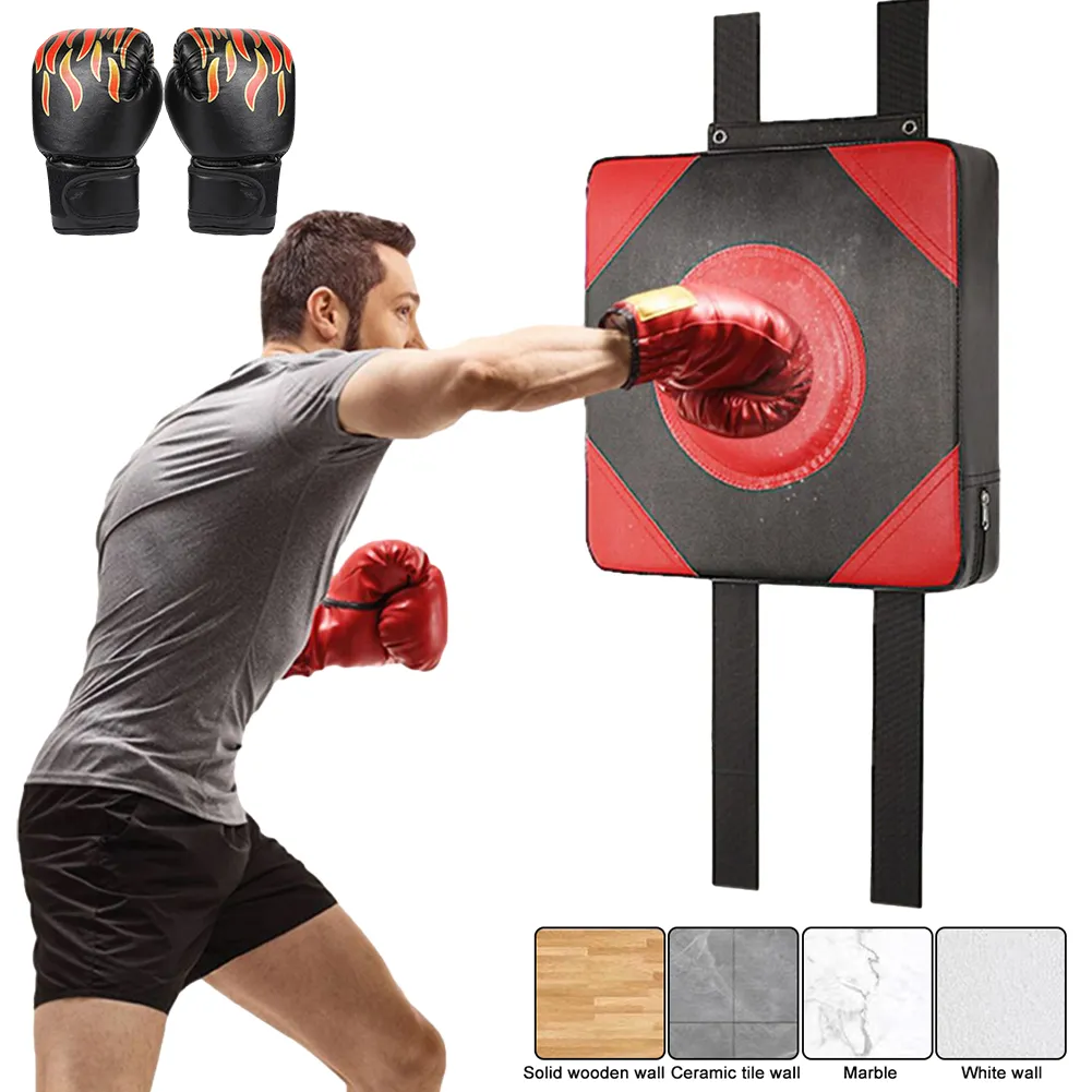 Premium Boxing Set: Complete Leather Punching Bag with Gloves, Wall ...