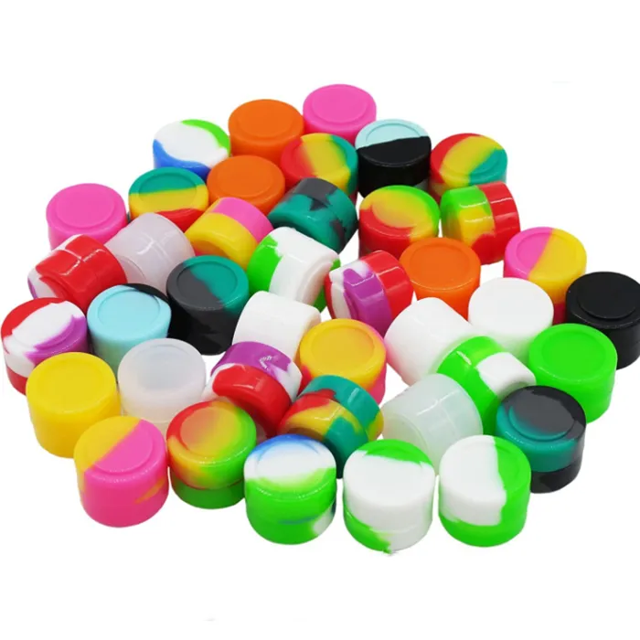 2ml Mini Silicone Non-Stick Dab Containers: Assorted Color Dab Wax Jars ...
