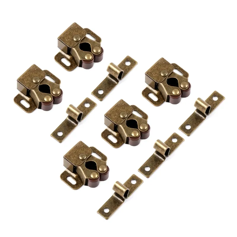 5 Pack Easy-Install Double Roller Cabinet Door Catches - Strong Hold ...