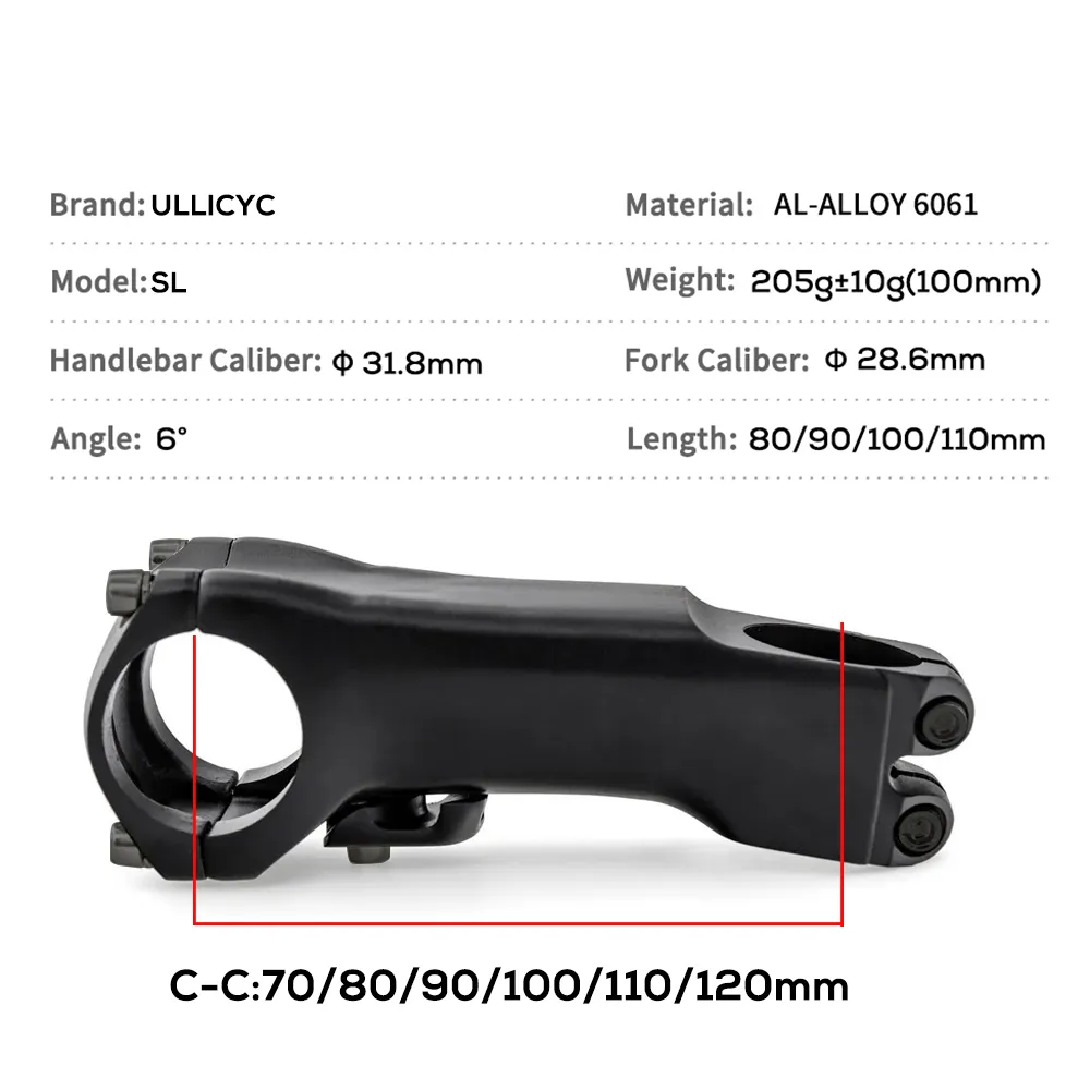 SL7 No Logo Bicycle Stem Race Road Bike Stem Aluminum Alloy Stem Aero ...