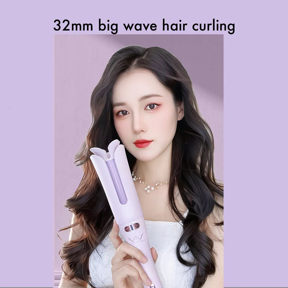 Vivid & Vogue G5 Anti-Scald Ceramic Automatic Hair Curler, 32mm Curly ...