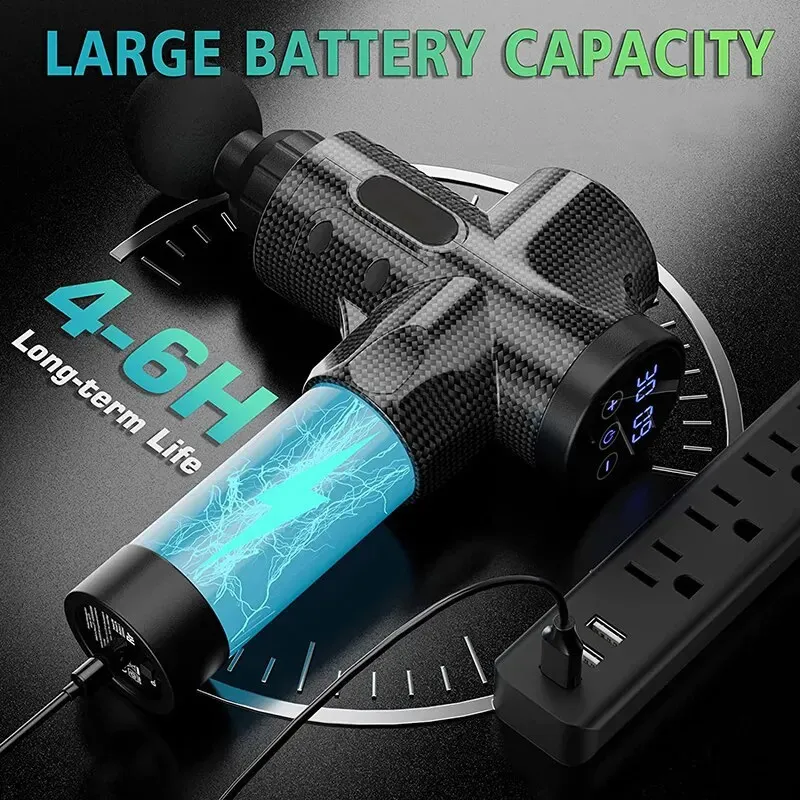 Deep Tissue Massage Gun Portable Outdoor Muscle Massager For Back, Neck ...