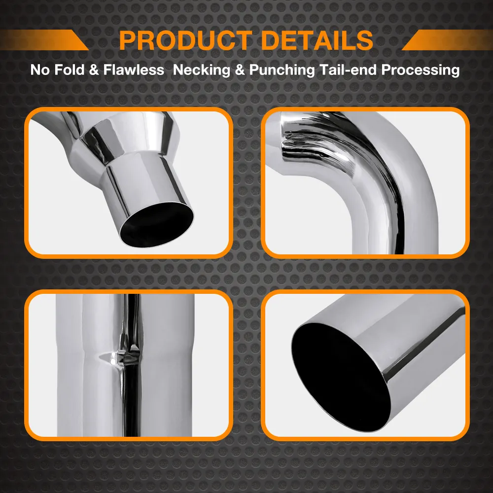 Chrome Elbow Steel Amazon Exhaust Pipe 90 Degree, 8 Compatible With ...