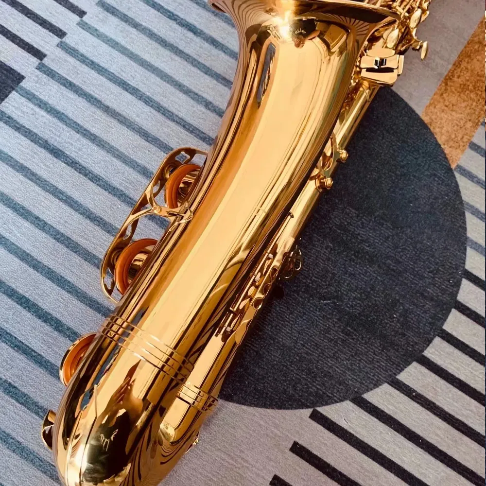 Premium B-flat Tenor Saxophone: Lacquered Gold Brass, Includes ...