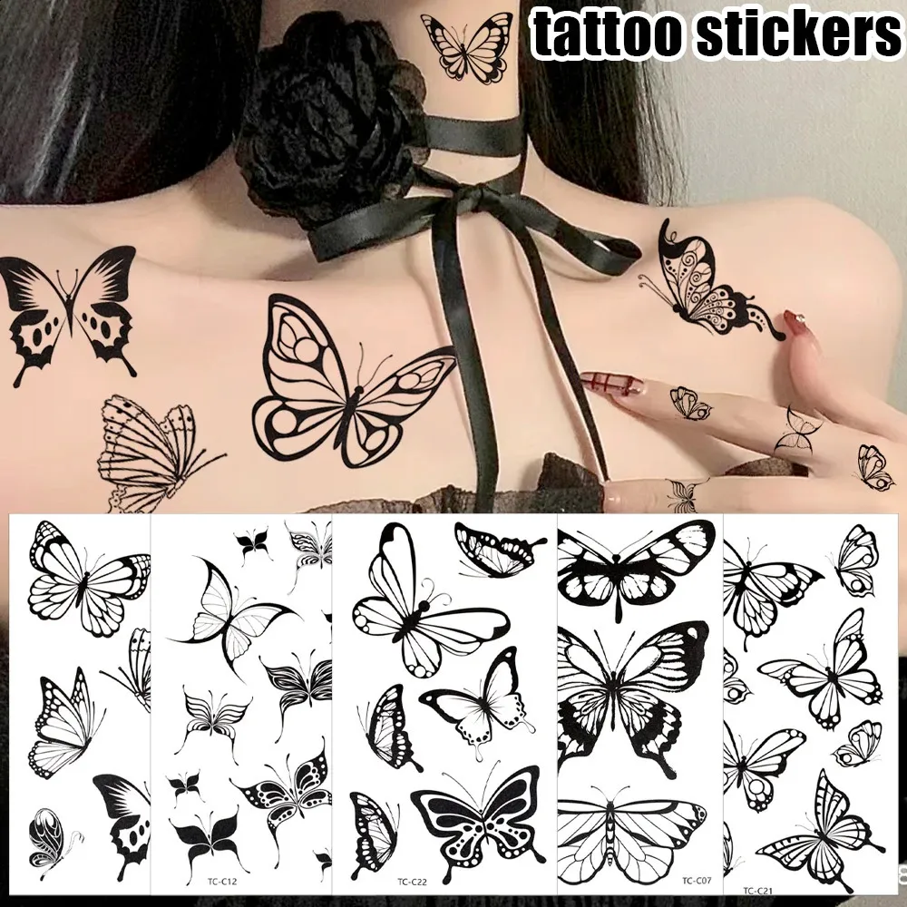 Waterproof Butterfly Transfer Amazon Temporary Butterfly Tattoos 30 ...