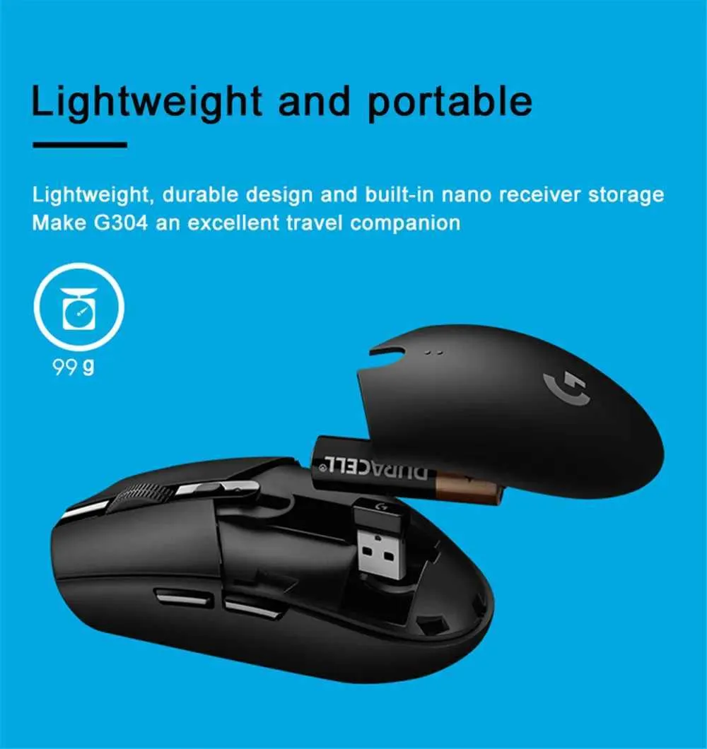 Wireless G403 Mouse G304/G305 With Hero Sensor, RGB LED, 12000DPI, USB ...