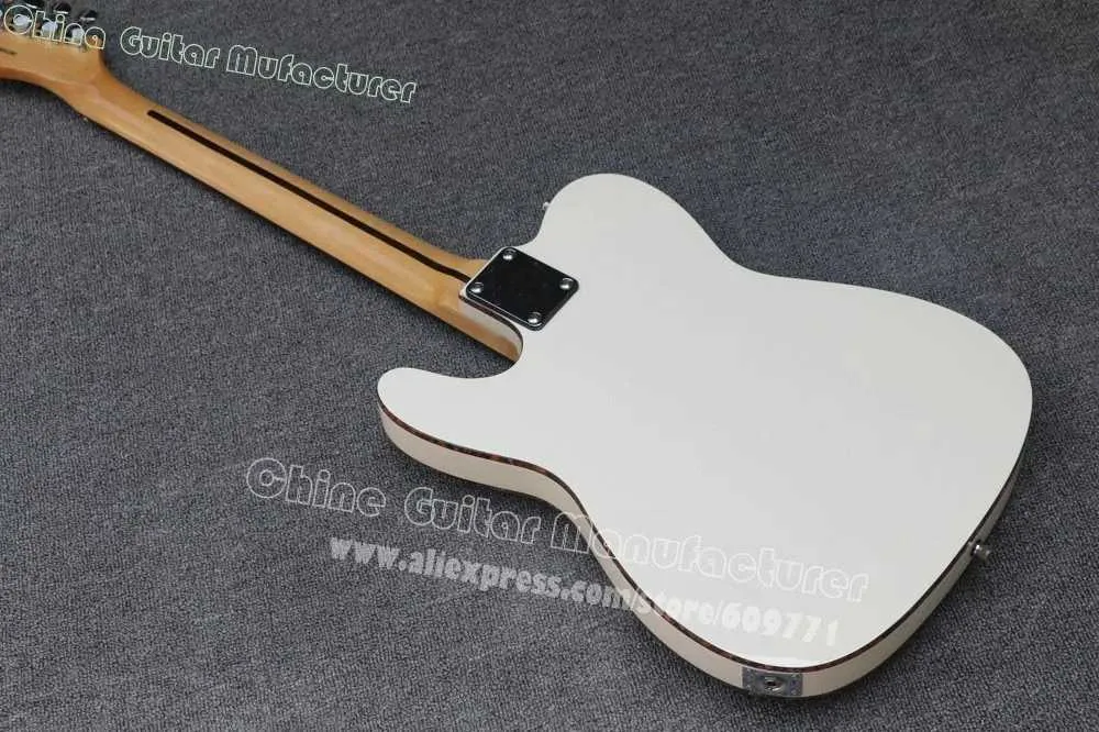 Classic Custom Shop Thinline Deluxe White Electric Telecaster Guitar ...