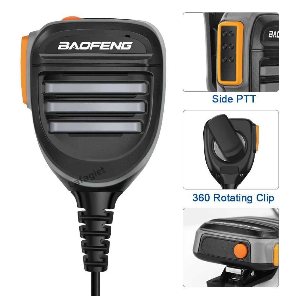 Baofeng PTT Waterproof Speaker With Microphone Microphone For UV 5R, BF ...