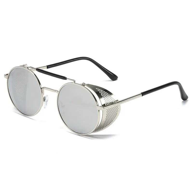 Steampunk Sunglasses: Retro Round Metal Frame Shades For Men And Women ...