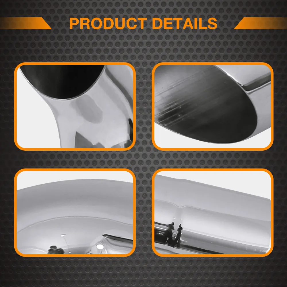 7 Inch Curved Chrome Steel Truck Exhaust Pipe - Top Stack for Peterbilt ...