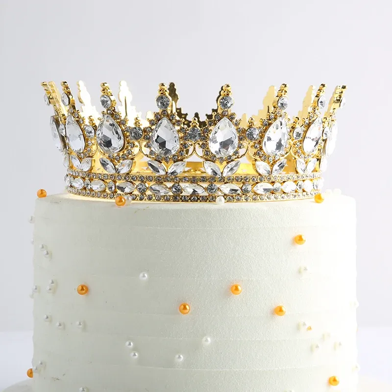 Crystal Crown Cake Toppers Buy EOPER 2 Pieces Crown Shape Cake Topper,