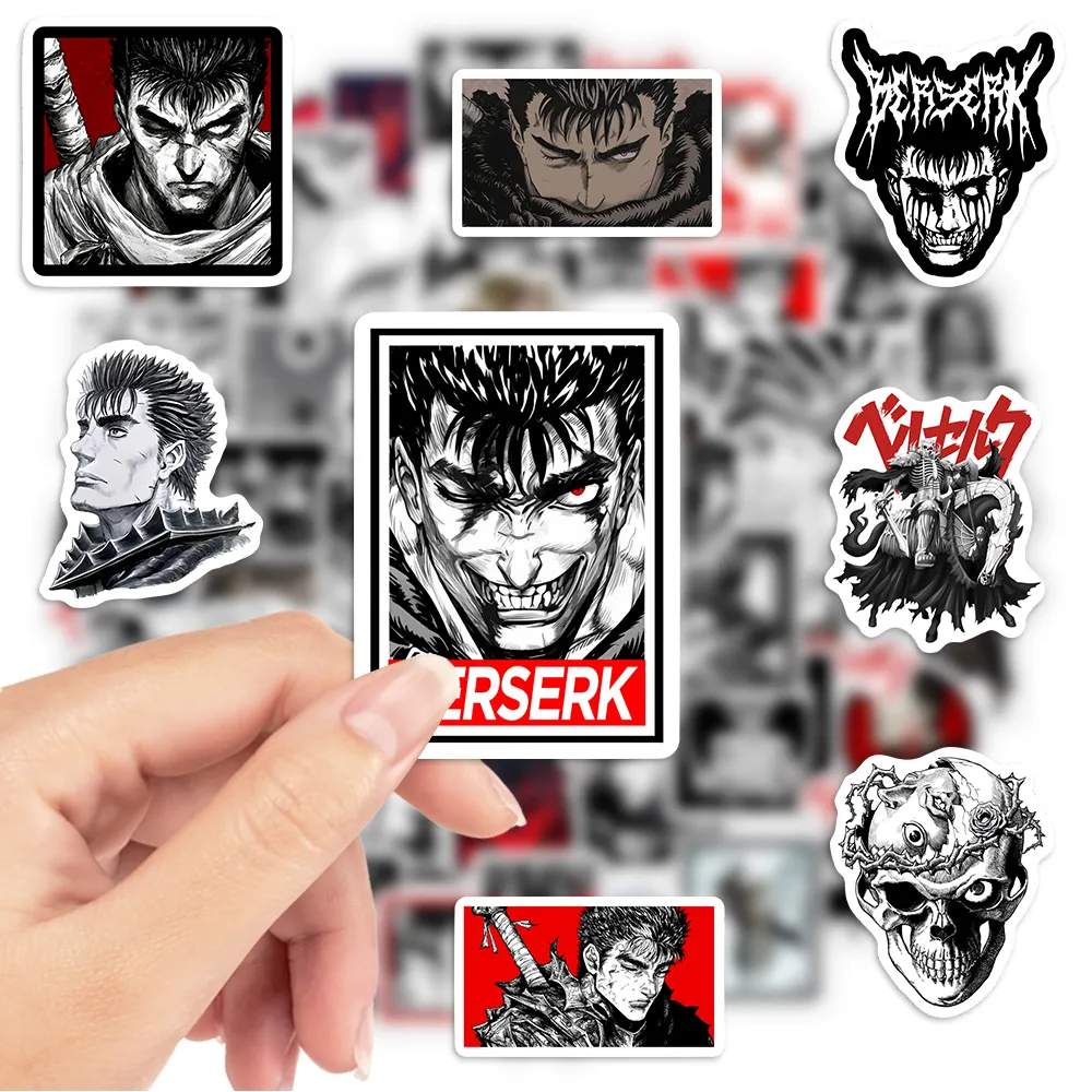 Berserk naruto anime stickers - Dark Fantasy DIY Decals for Laptop ...