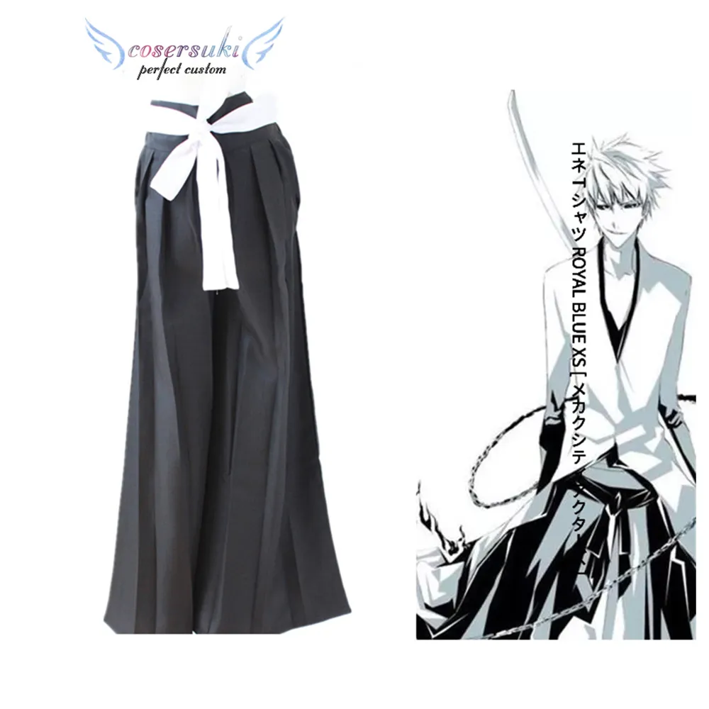 Anime Ichigo Kurosaki Cosplay Costume Cloak, Robe & Pants For Halloween ...