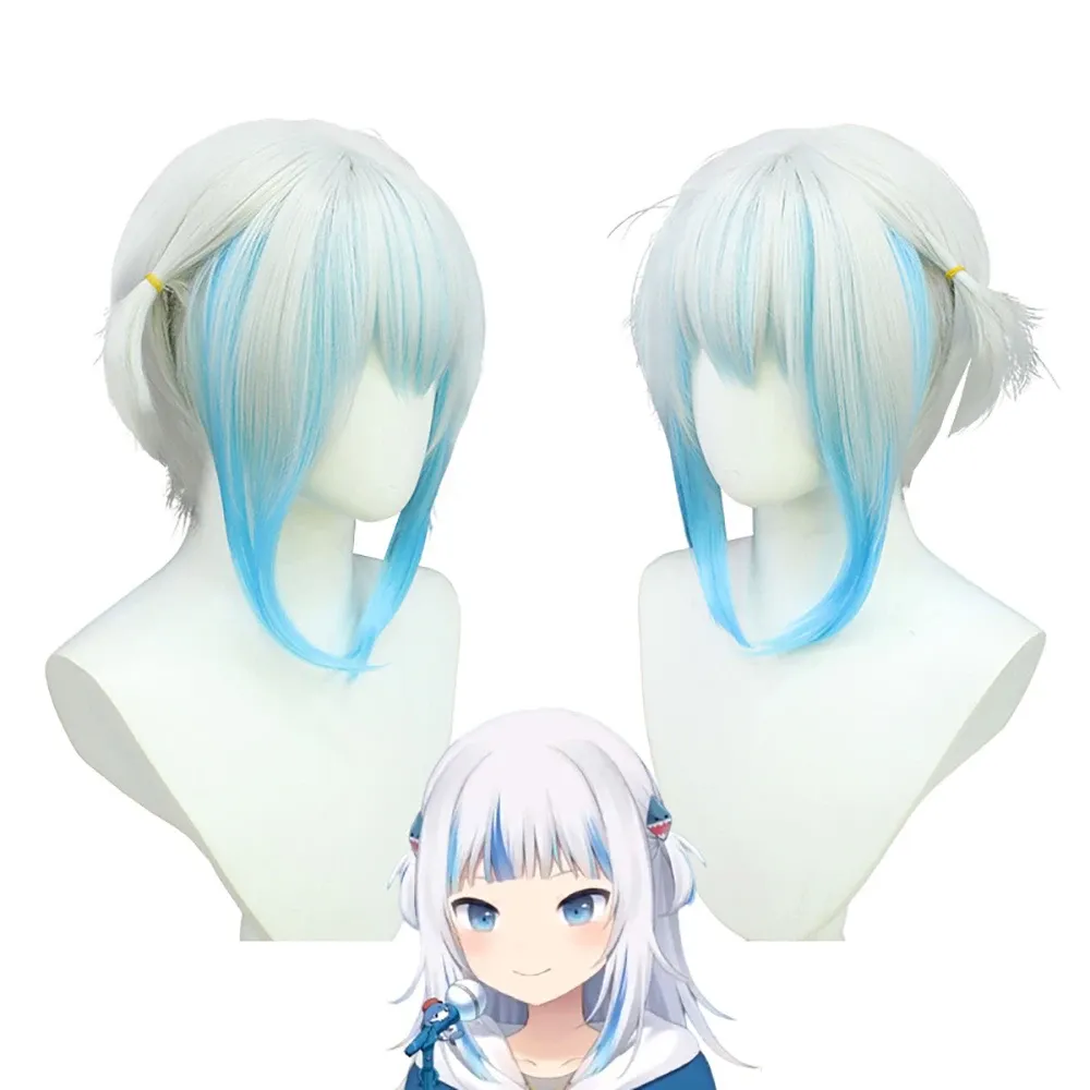 Virtual Anchorman Gura Kagura Cosplay Set With Wig Cute Shark Design ...