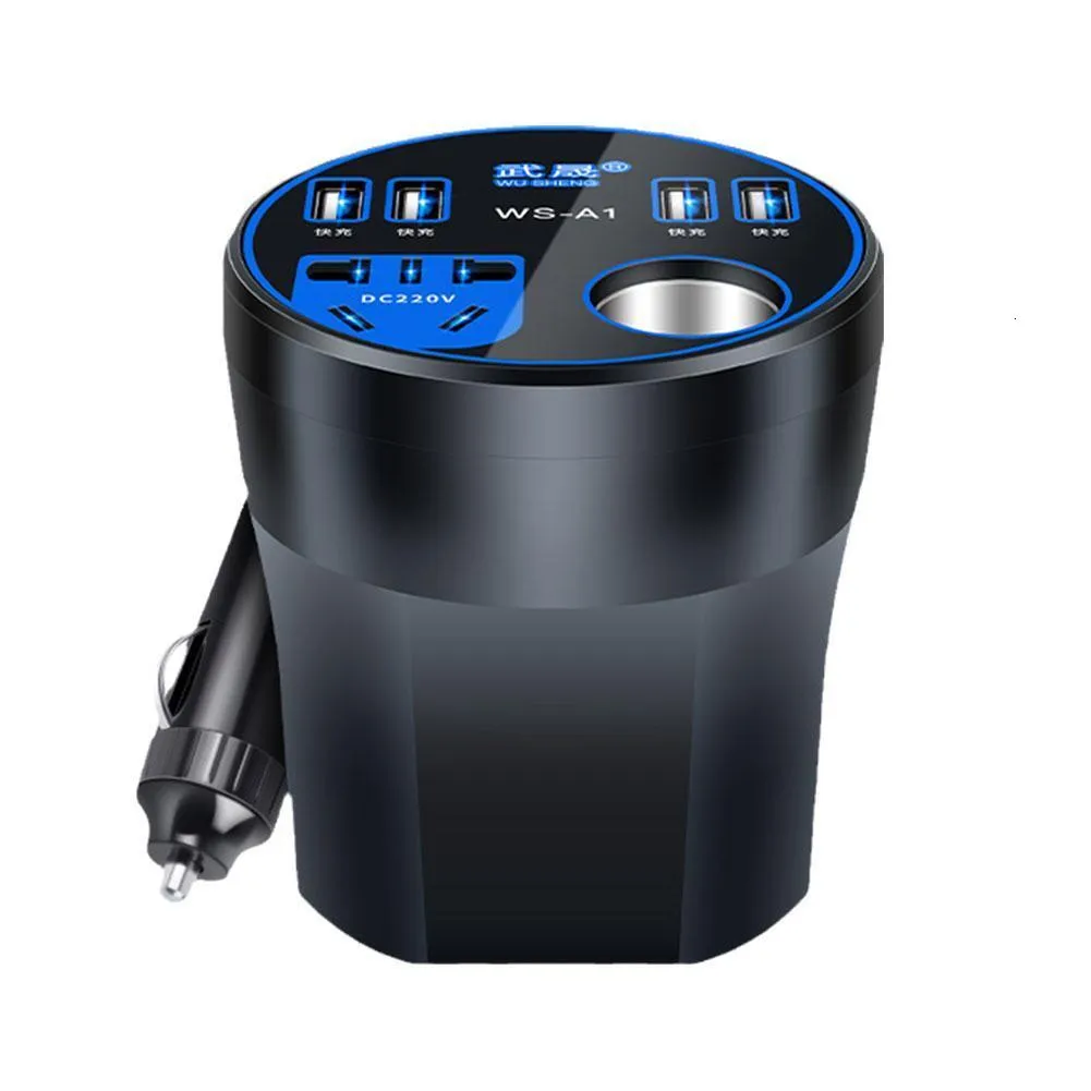 200W Power Inverter: 12V/24V To 220V Car Converter With LED Display And ...