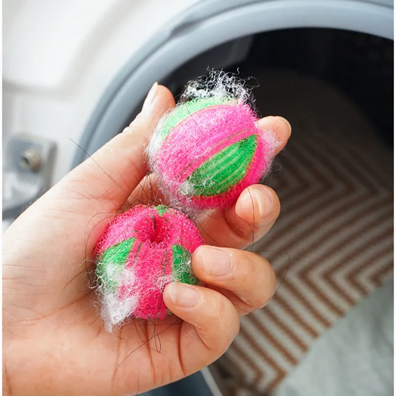 Reusable Laundry Balls - Fluff & Pet Hair Remover for Washing Machine 6 ...