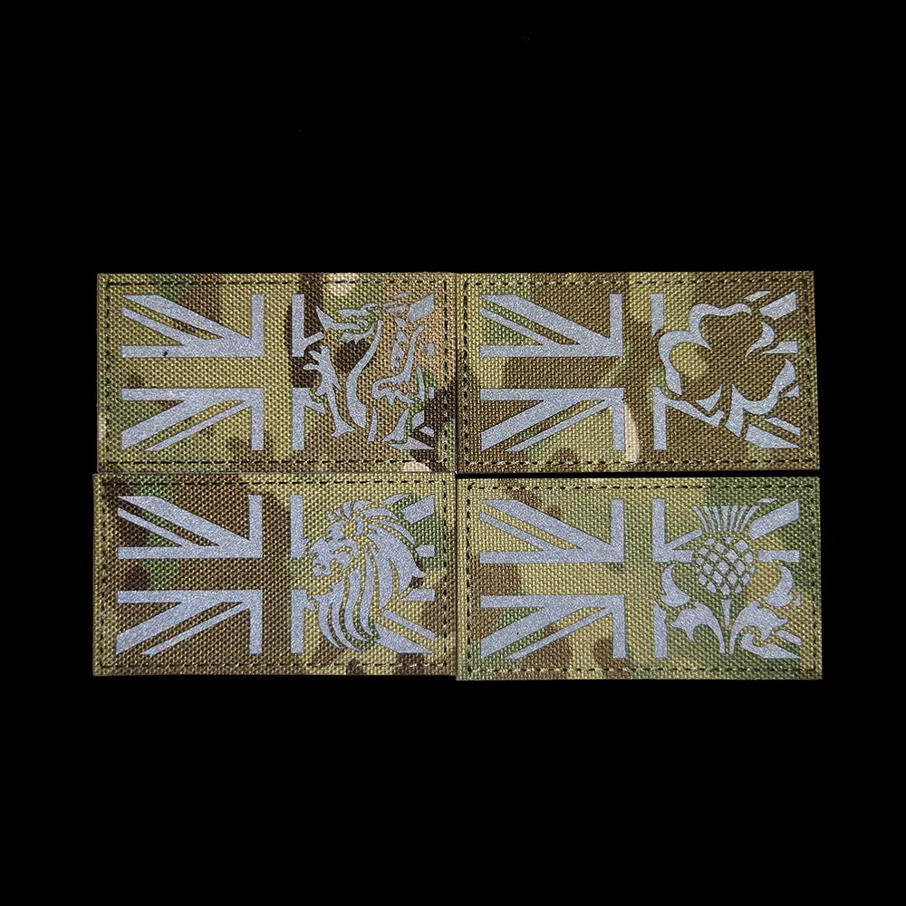 BRITISH Reflective Union Jack Flag Patch IR Safety... From Dh2958055 ...