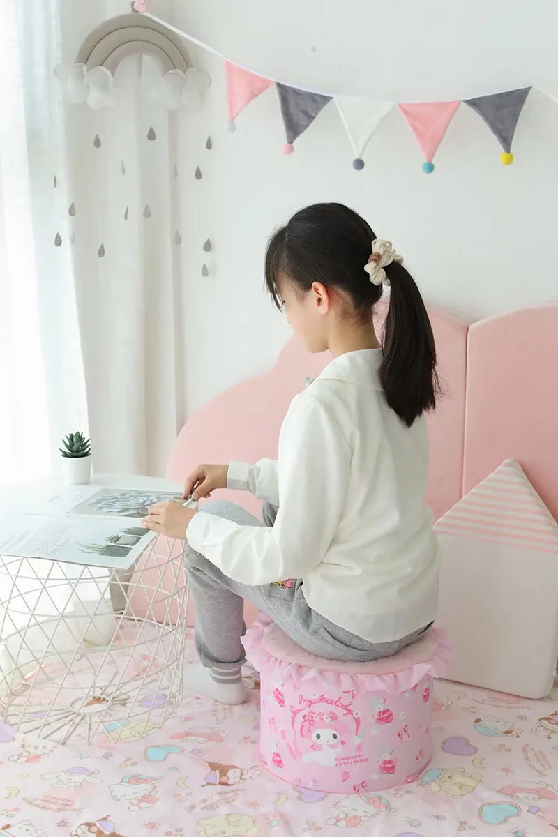 Kawaii Japanese Cartoon Anime Pedal Stool Kuromied Round Low Shoe Pedal ...