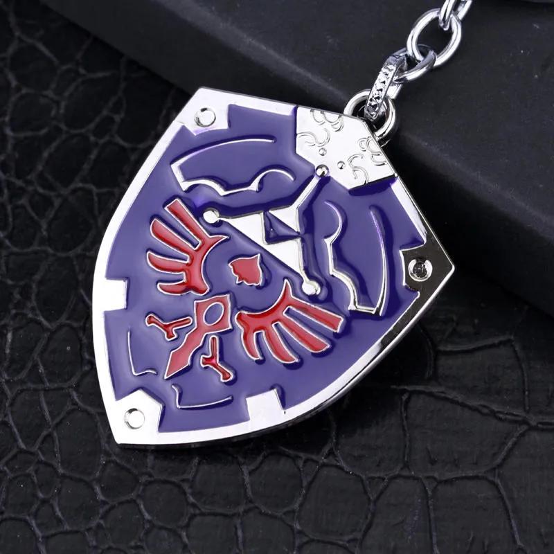 Hylian Shield Keychain With Sword And Triforce Symbol Inspired By Zelda ...
