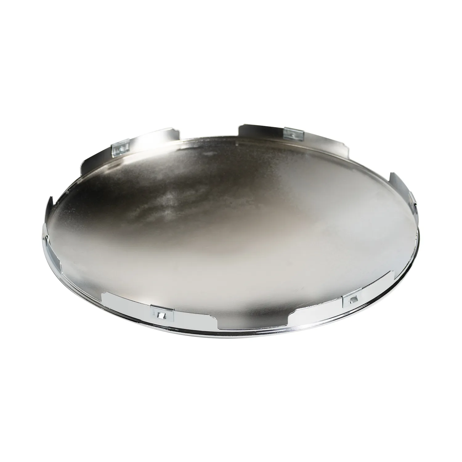 11 Chrome Front Hub Cap - Heavy Duty Truck, 10 Slot Dome, Push-On ...