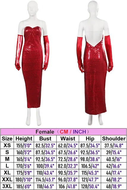 Cos Roger Rabbit Jessica Rabbit Cospbit Fashion Fashion Red Sexy Dress ...