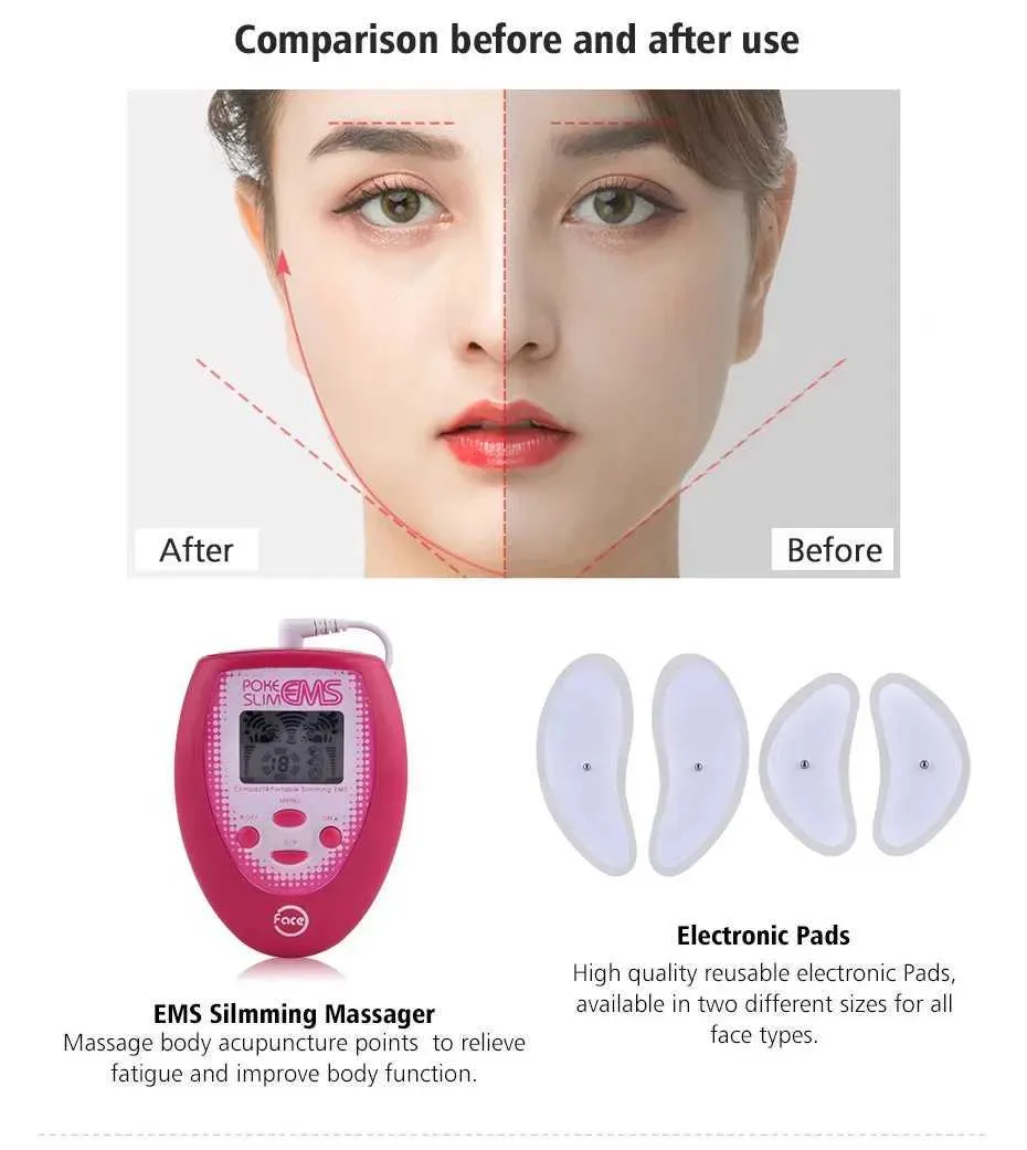 Mini Electromagnetic Wave Patch Ems Microcurrent Facial Massager EMS ...