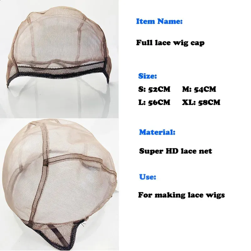 100% Lace Full wigs lingerie Cap - Brown U-Shaped...