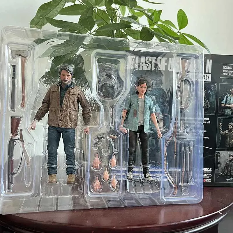 The Last Of Us Bracelet Joel & Ellie Action Figure Set NECA Part 2, Bow & Arrow, 18cm Mobile ...