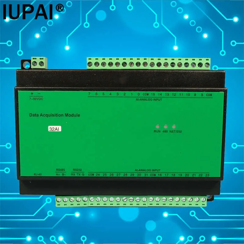 32AI Analog 4 20mA 0 10V ADC Acquisition Ethernet IO Modbus TCP RTU ...
