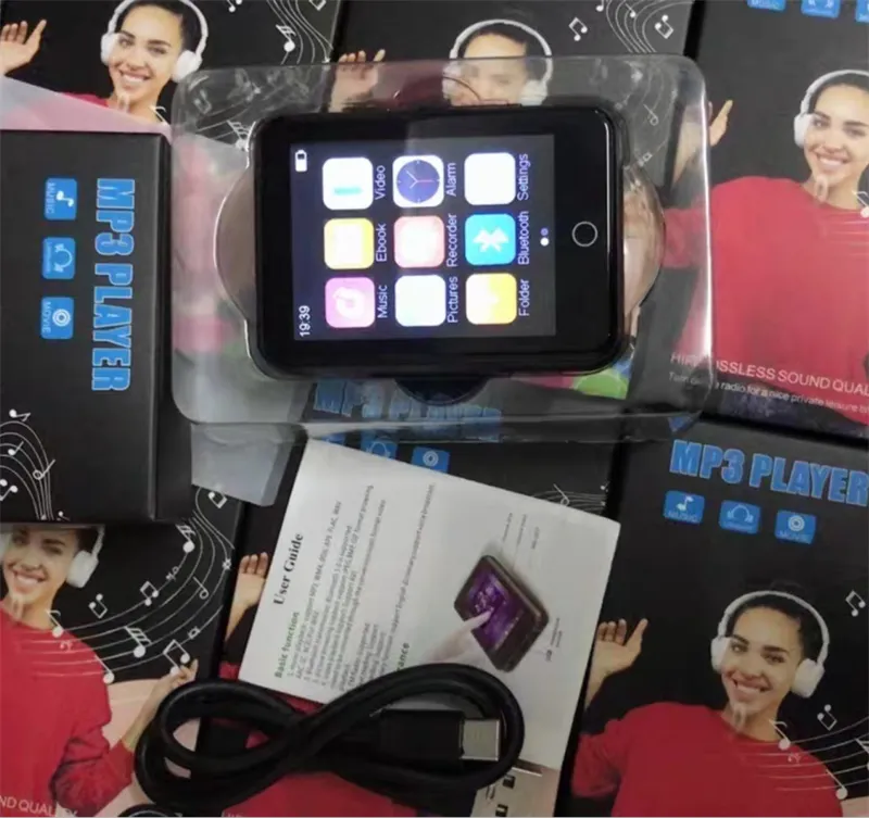 Portable Mini MP3 Player Bluetooth HiFi Stereo Music Player Full Screen ...