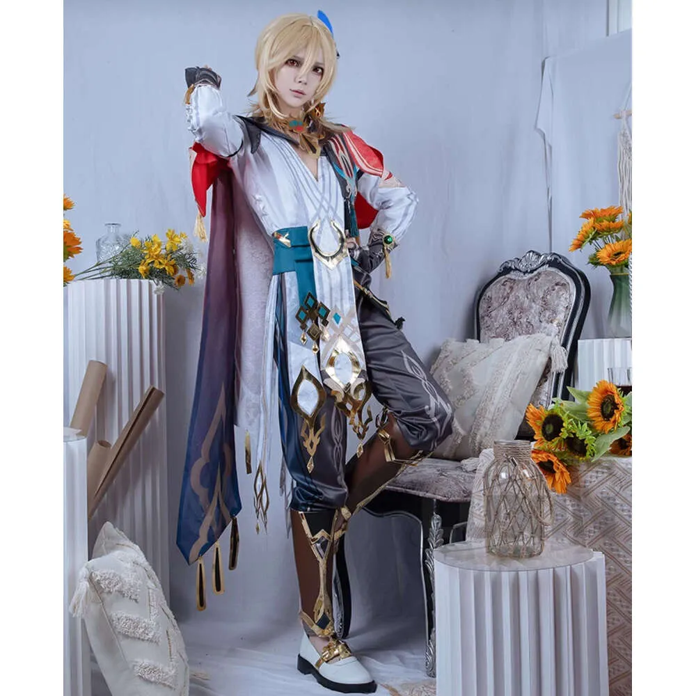 Genshin Impact Kaveh Cosplay Costume Set With Uniform Suit, Wig, And ...