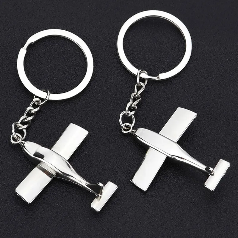 Fashion Helicopter Glider Keychain Plane Key Rings Airplane Keyring ...