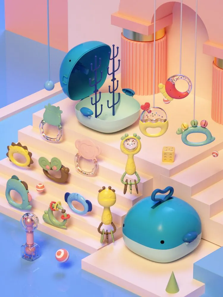 DHgate.com:Teething Puzzle: Baby Hand Bell Toys, BPA-Free Grasping ...