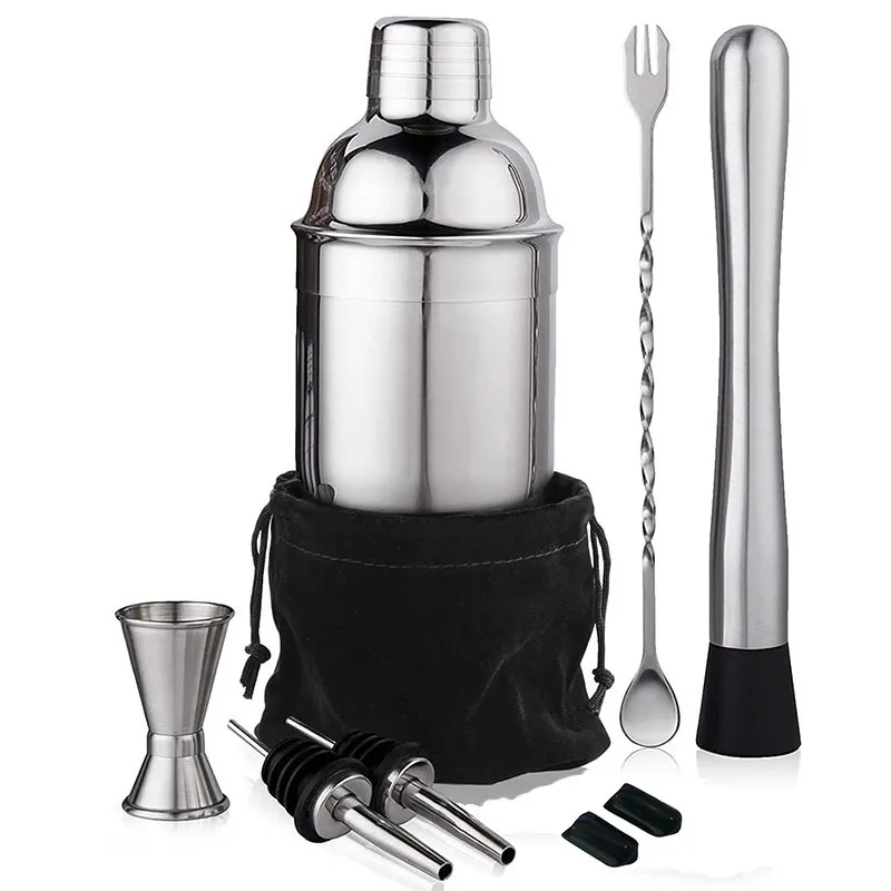 DHgate.com:Premium Stainless Steel Cocktail Shaker Set: 6-Piece Bar Set ...