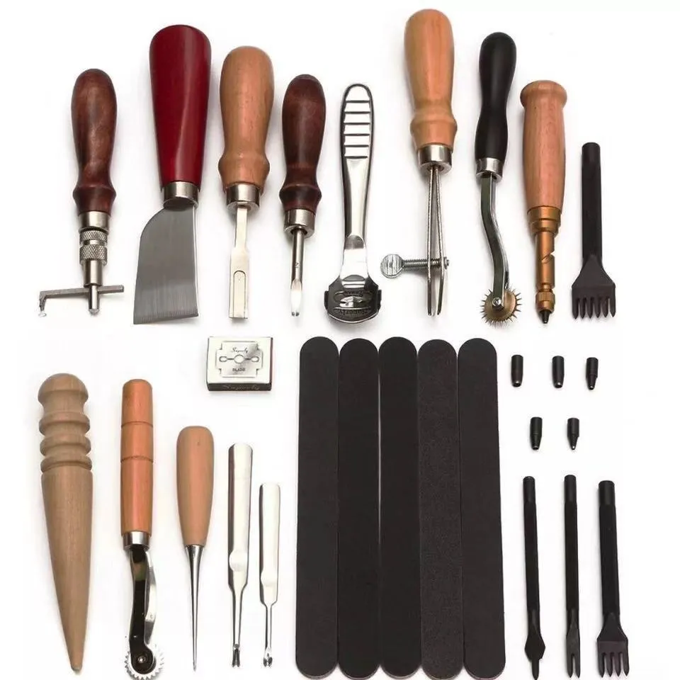 New Power Leather Tool Set diy Handmade Leather Hand-sewn Set Leather ...