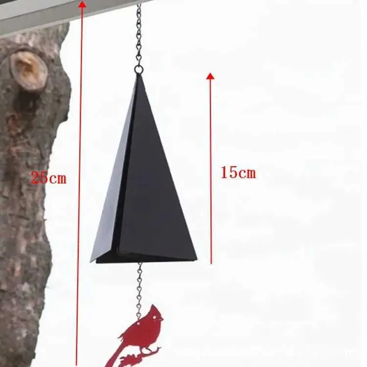 Triangle Outdoor Metal Wind Chimes Yard Garden Tubes Bell Copper ...