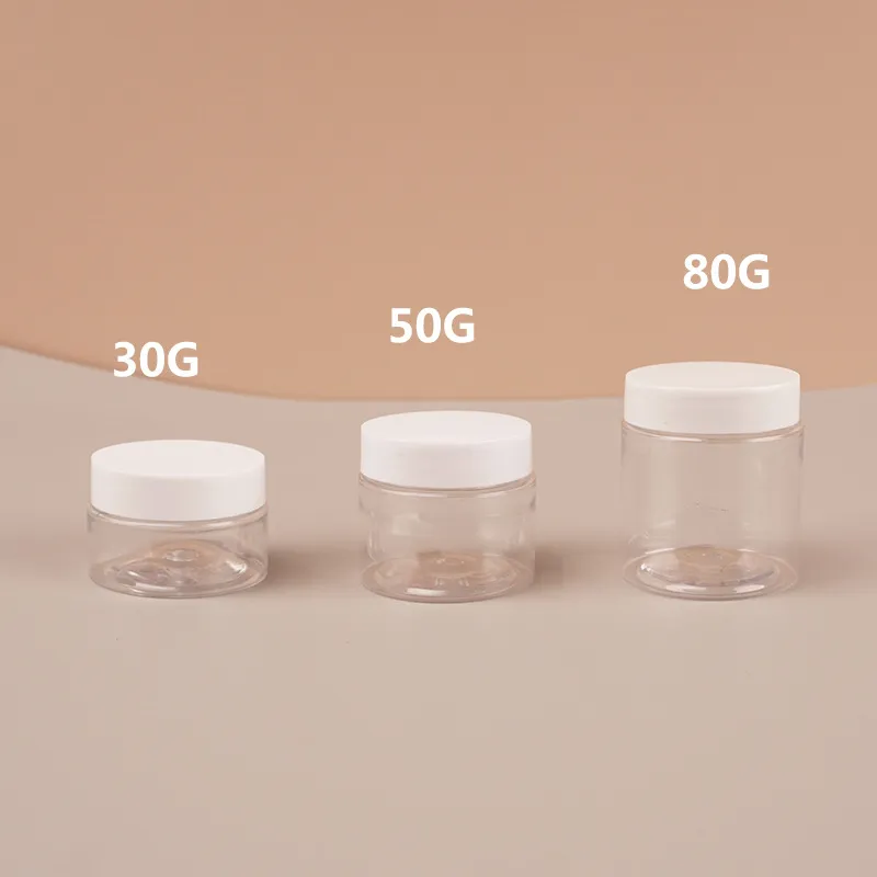 DHgate.com:Transparent Wide-Mouth PETG Cream Jars with Lids for ...