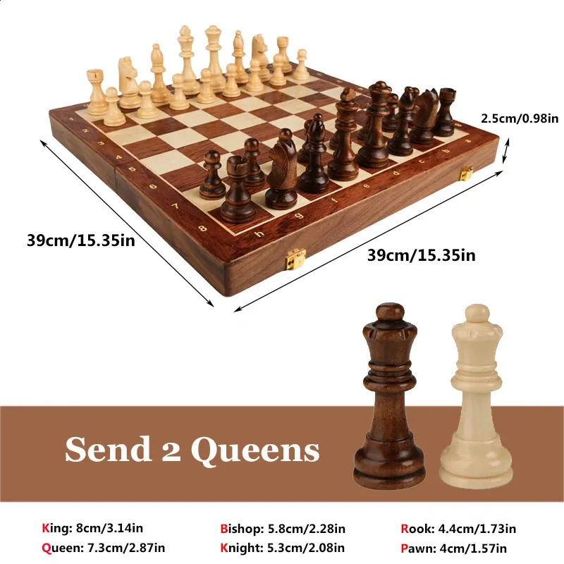 High End Folding Olive Wood Chess Set With Top Grade Classic Handwork ...