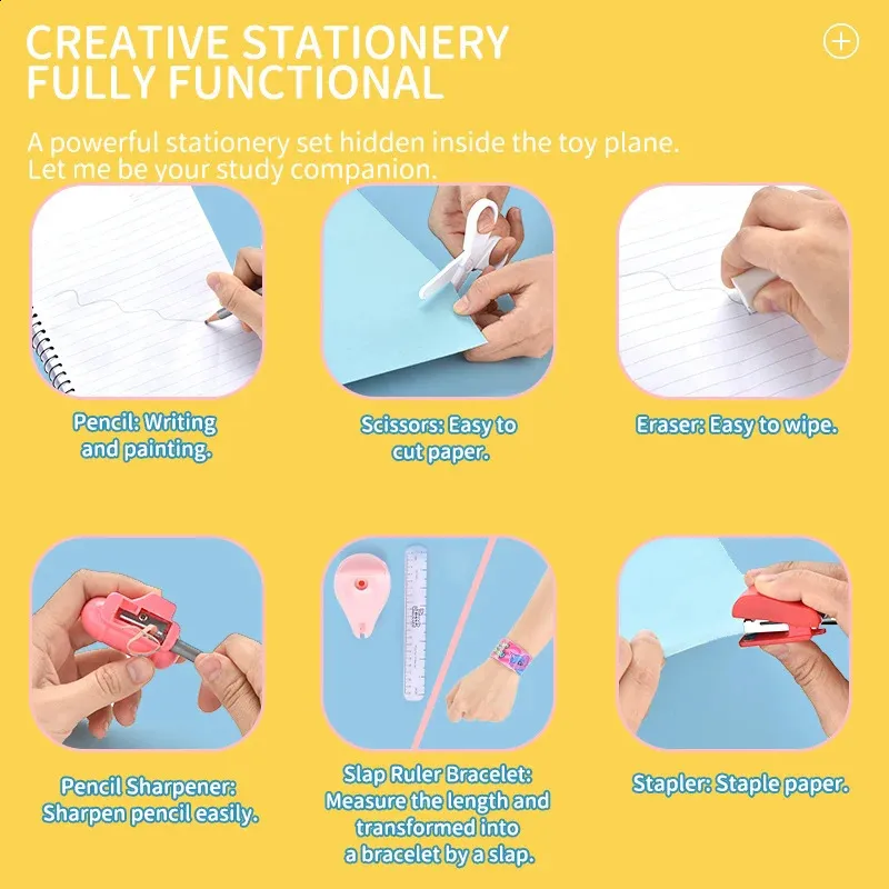 Wholesale Fun Airplane Stationery Box With Disassembly Lizard Pencil ...