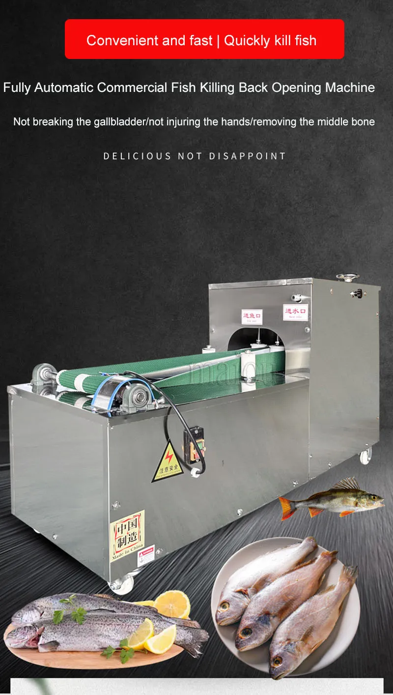 Electric Fish Slicer - Efficient Belly Splitting & Back Opening Machine ...