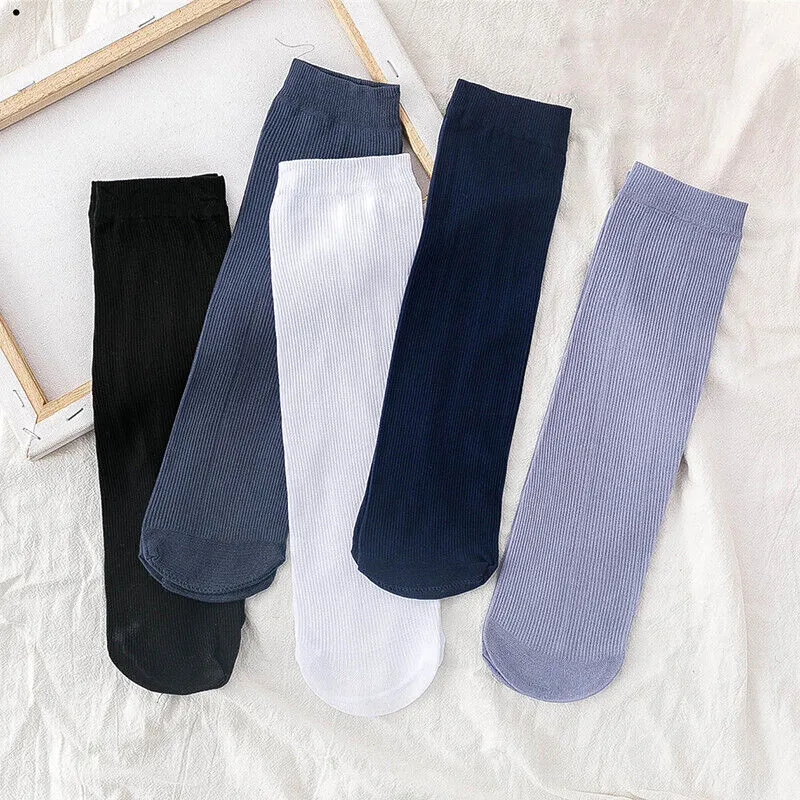 Men's Ice Silk Socks: Summer Ultra-Thin Breathable Ankle Socks - Solid ...